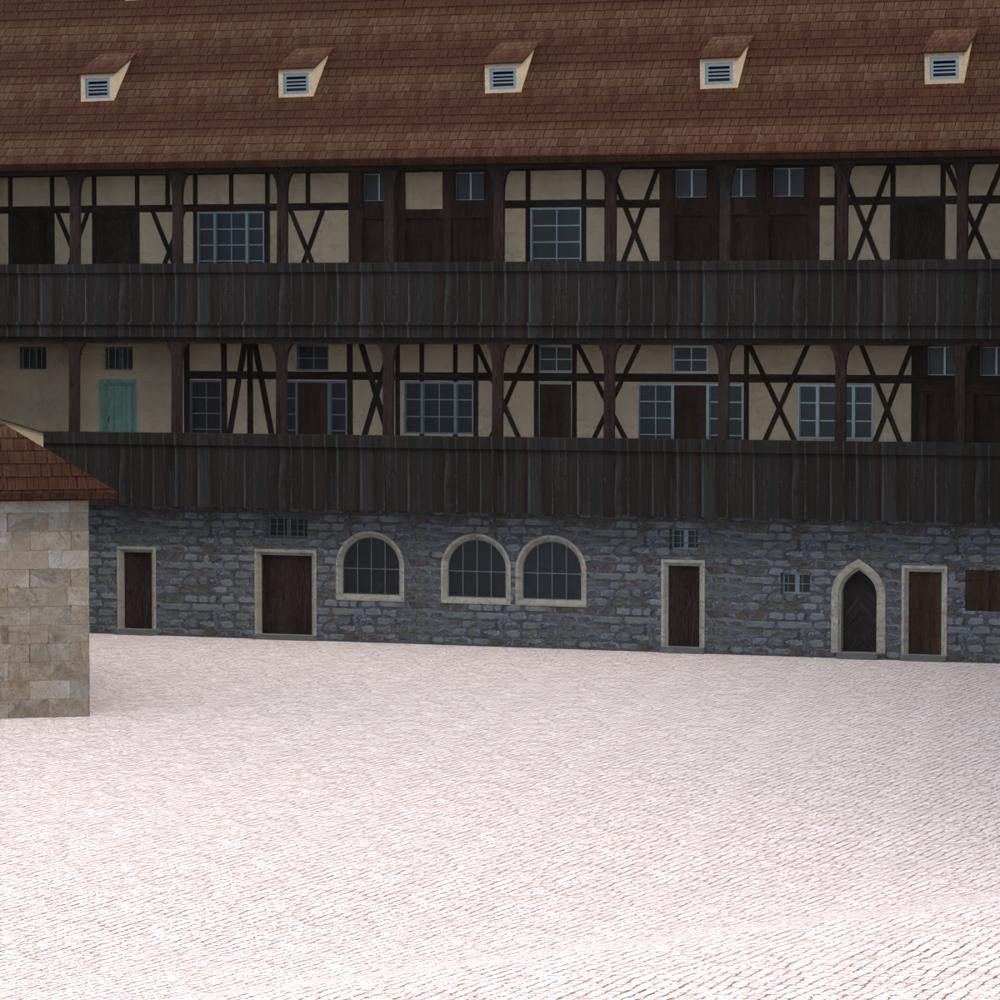 Medieval Courtyard for Poser | Daz 3D