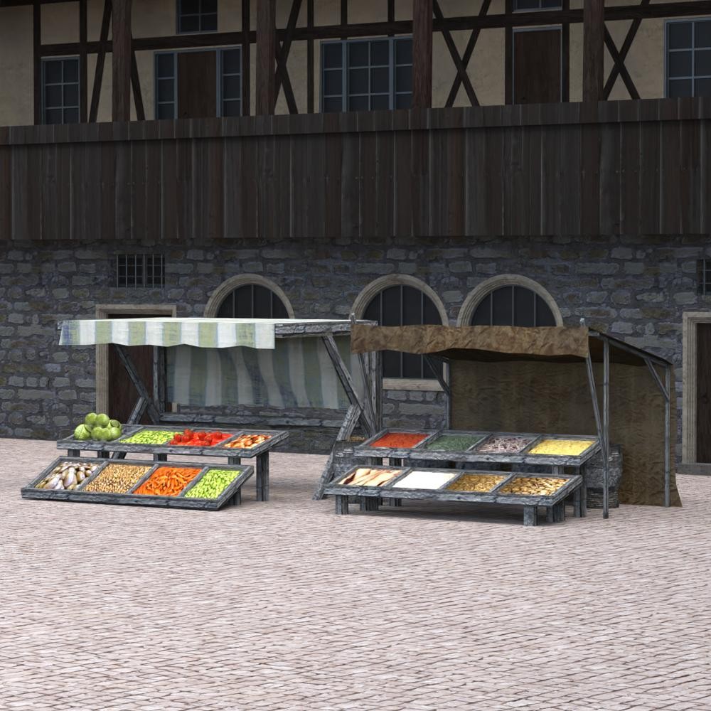 Medieval Courtyard for Poser | Daz 3D