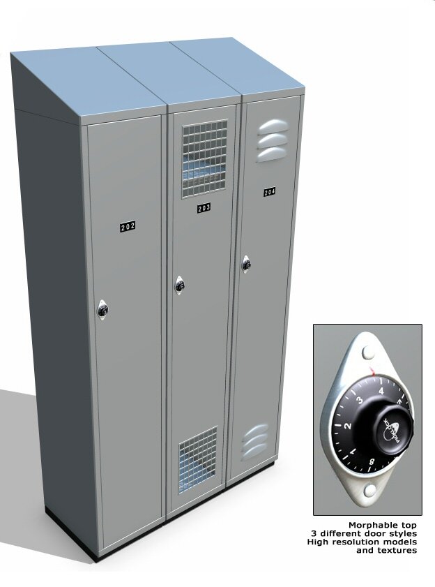 P.I.C.K. Lockers Expansion Set (for Poser) | Daz 3D