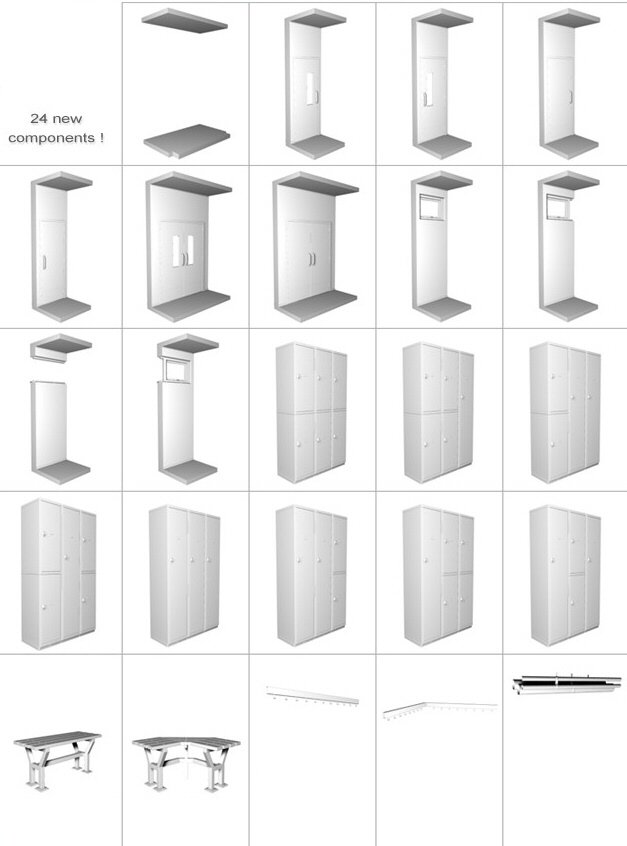 P.I.C.K. Lockers Expansion Set (for Poser) | Daz 3D
