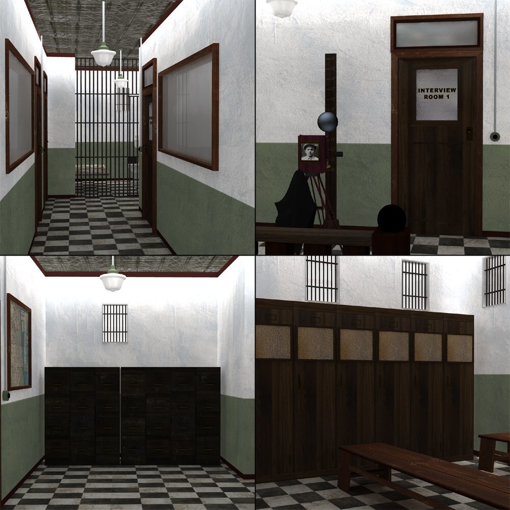 Police Station Interior for Poser | Daz 3D