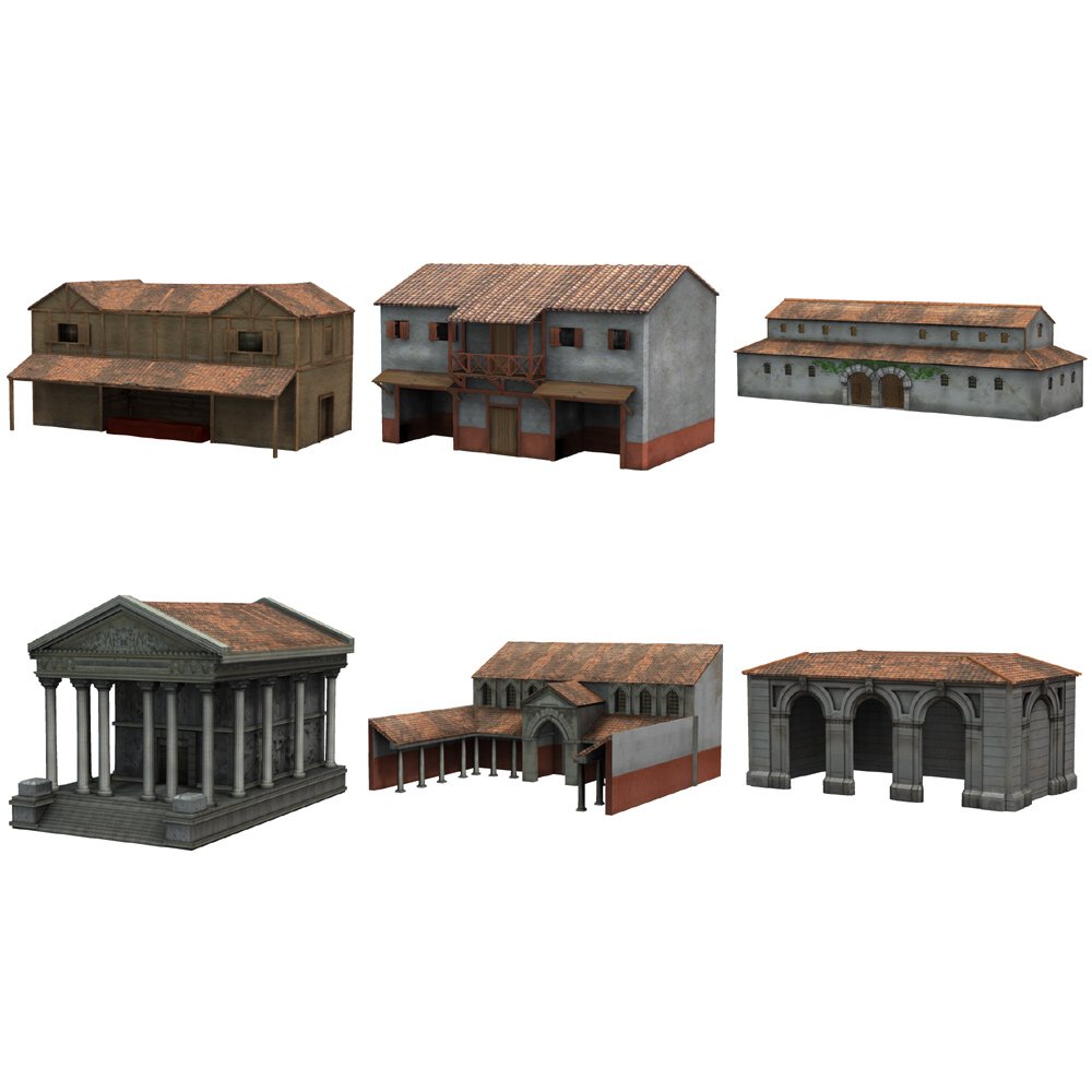 Roman Buildings Set I for Poser | Daz 3D