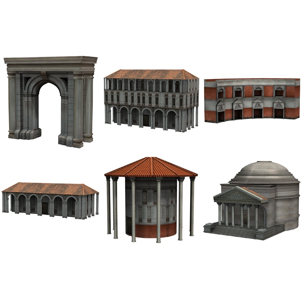 Roman Buildings Set II for Poser | Daz 3D