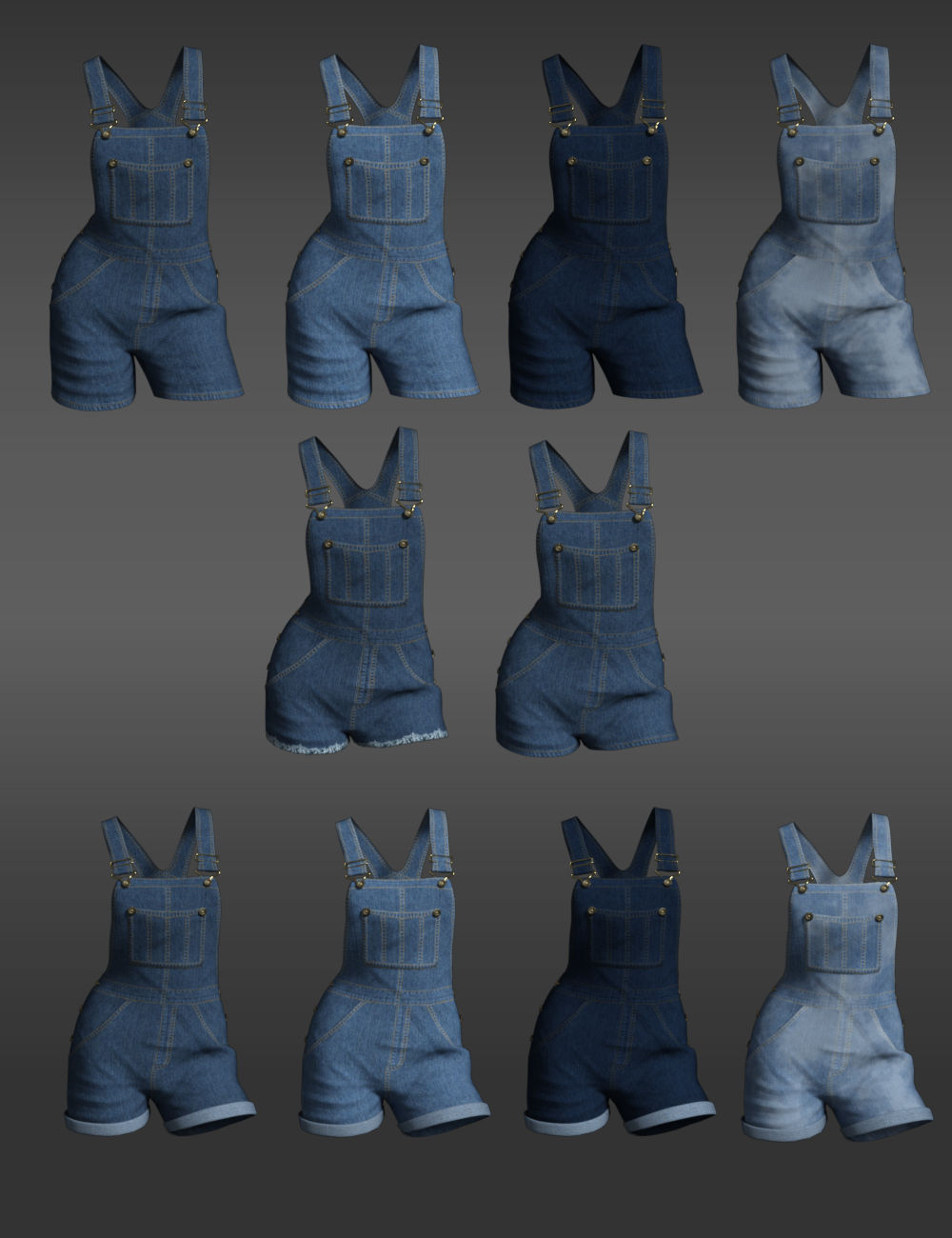 dForce Lucy's Overalls Outfit for Genesis 9 | Daz 3D