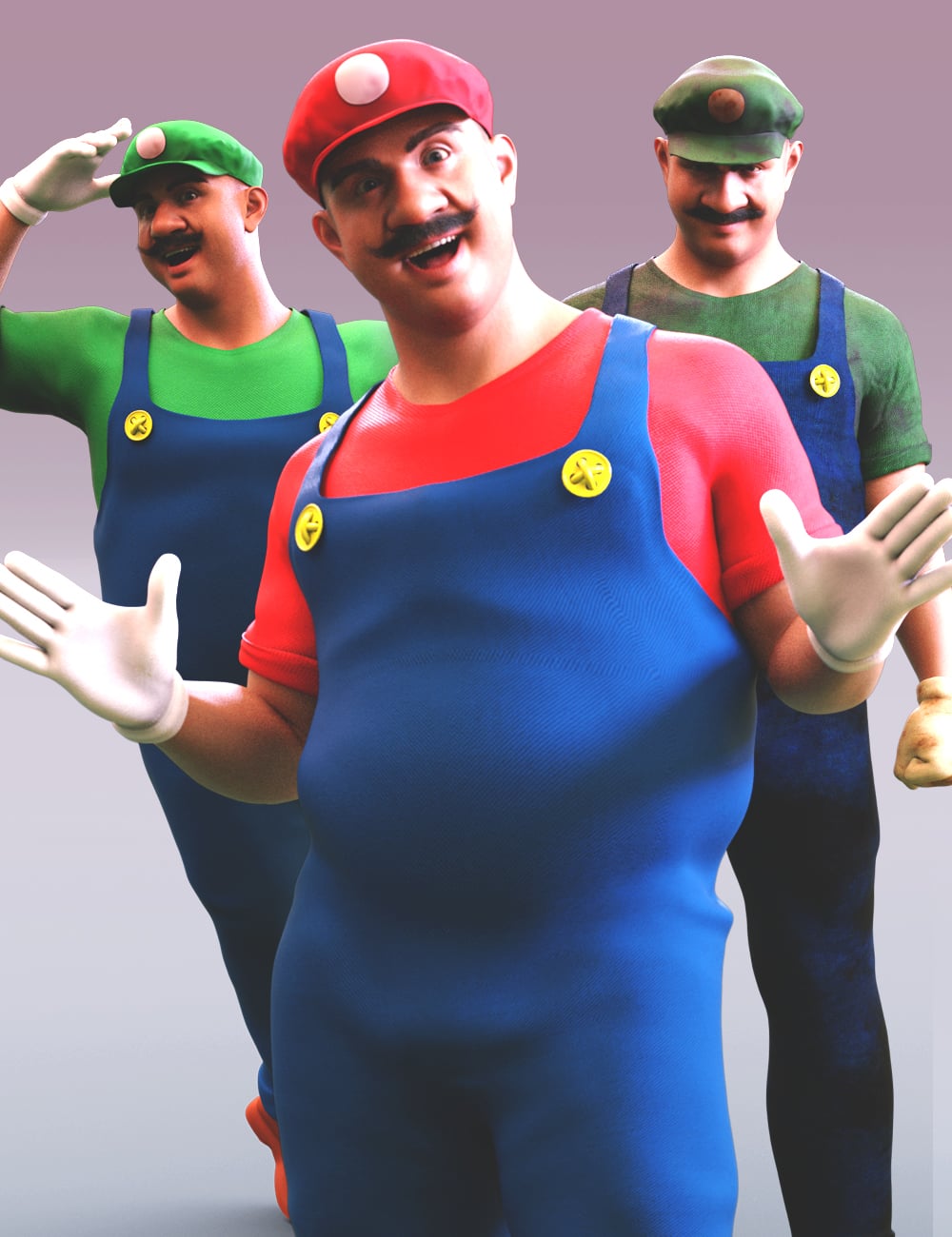 M3D Game Plumber Textures Add-On For Genesis 9 | Daz 3D