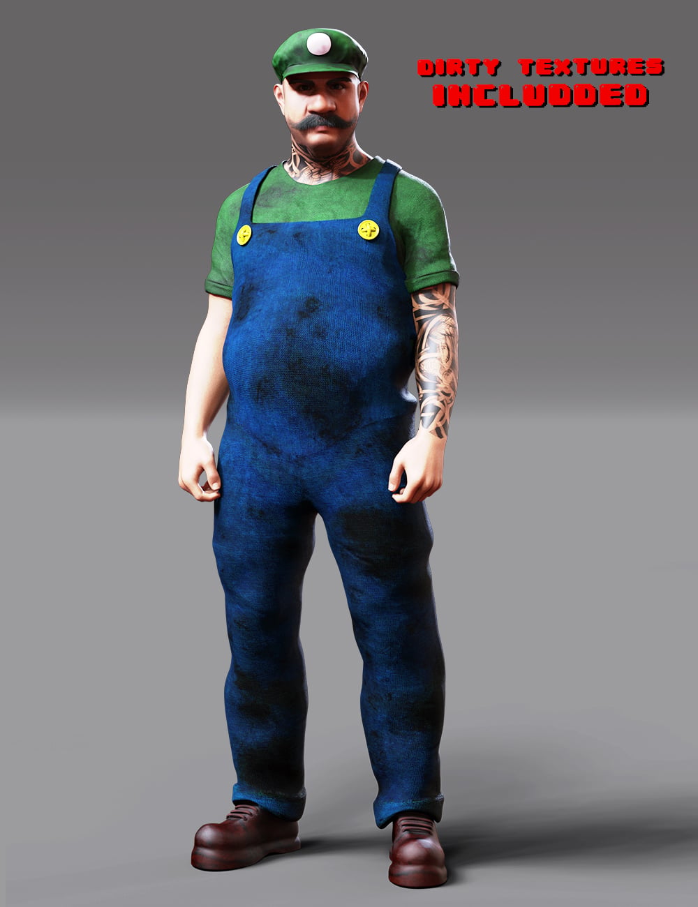 M3D Game Plumber Textures Add-On For Genesis 9 | Daz 3D