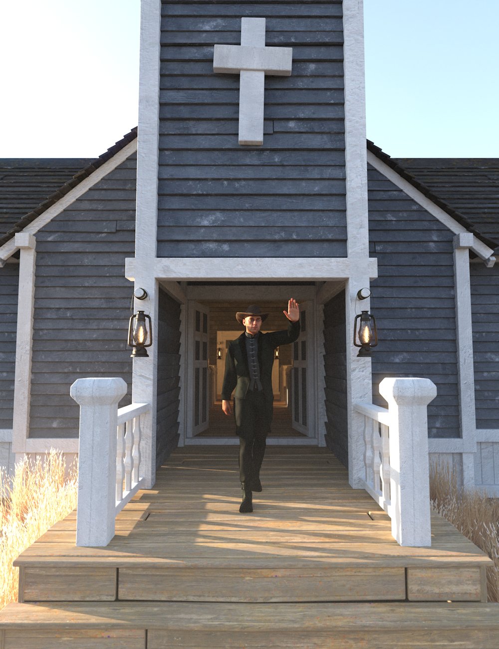 Wild West Churches 1 | Daz 3D