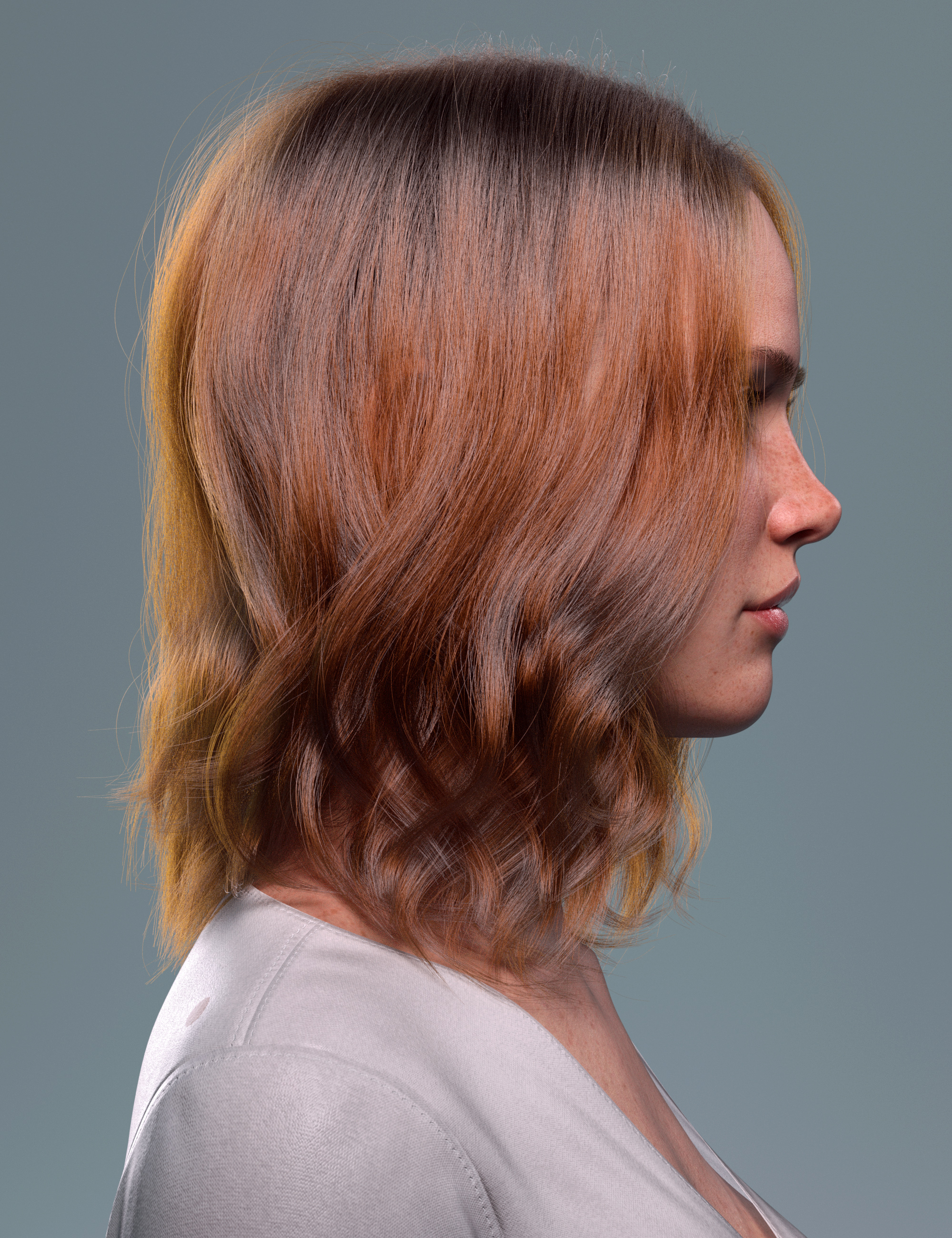 dForce Strand-Based Summer Style Wavy Long Bob Hair for Genesis 9 | Daz 3D