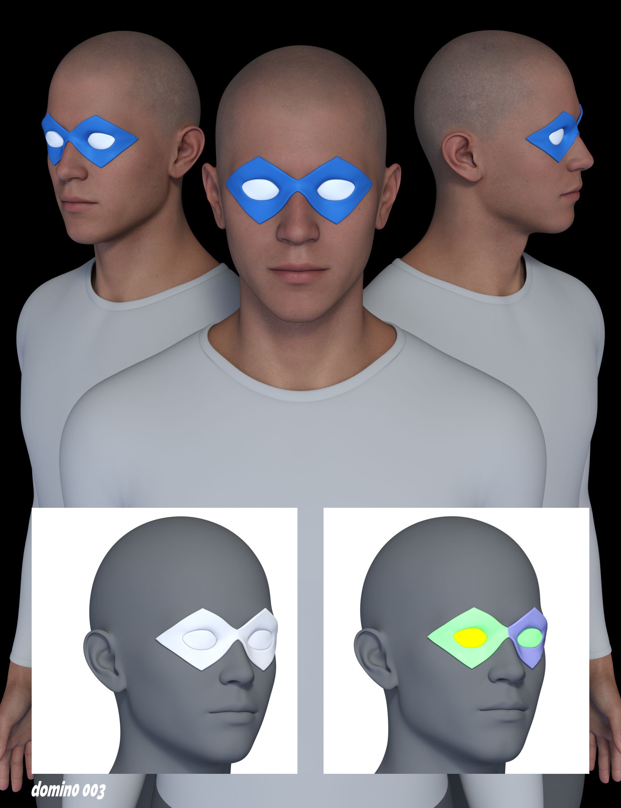 Dominos Masks v001 MMKB Genesis 9 | Daz 3D