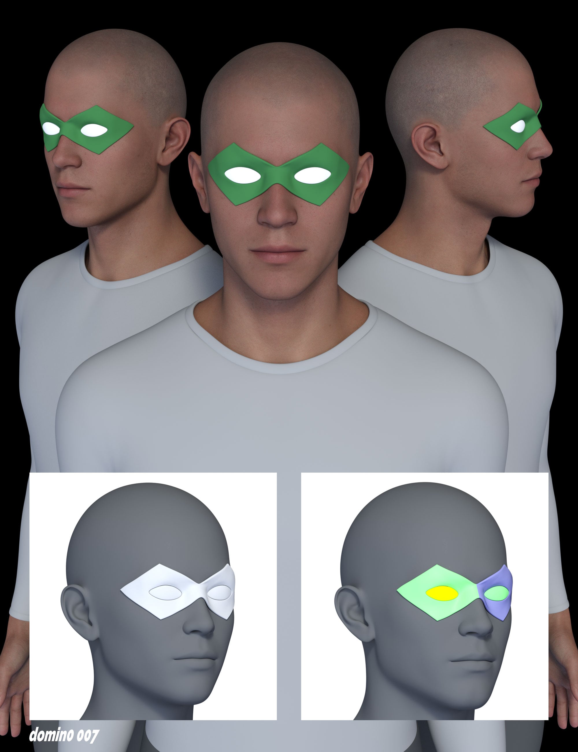 Dominos Masks v001 MMKB Genesis 9 | Daz 3D