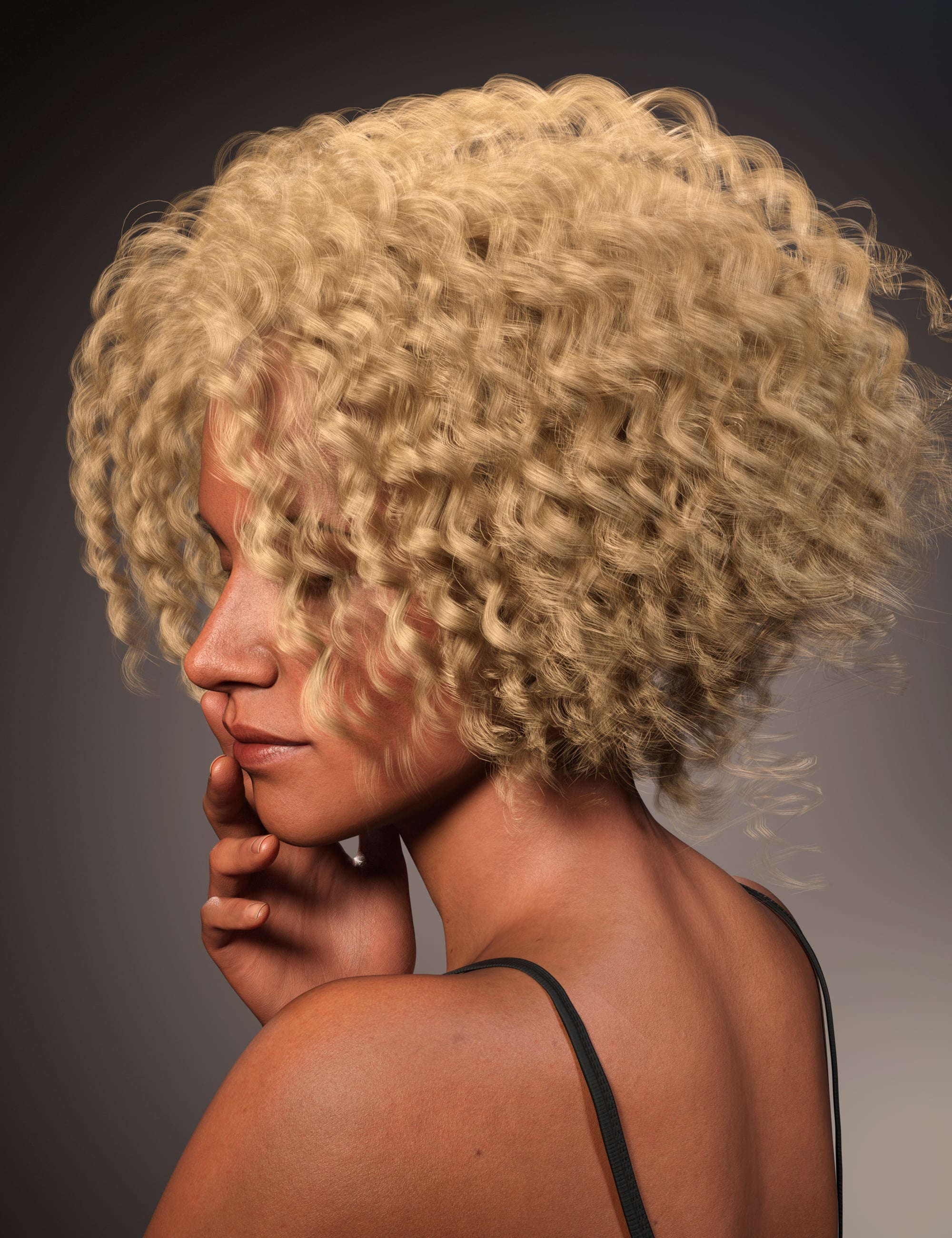 FE Personalized Afro Curls Hair for Genesis 9 | Daz 3D