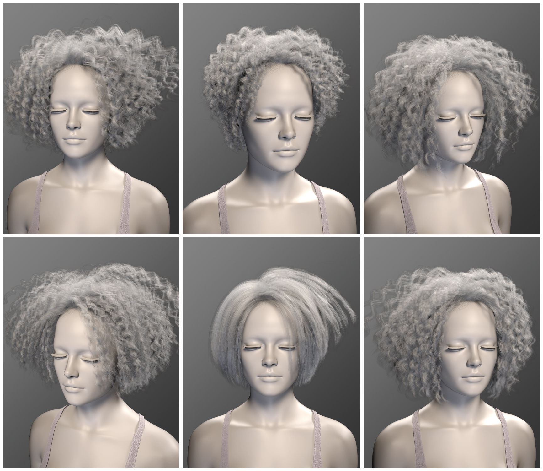 FE Personalized Afro Curls Hair for Genesis 9 | Daz 3D
