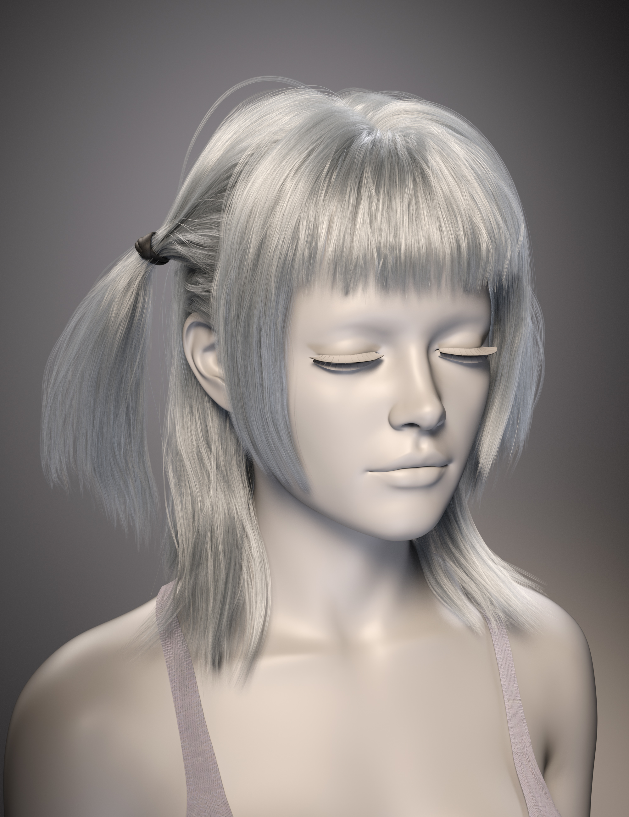 FE Small Double Ponytail Hair for Genesis 9 | Daz 3D