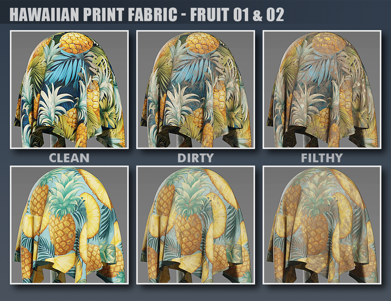 DD PBR Hawaiian Print Fabric Shaders for Iray | Daz 3D