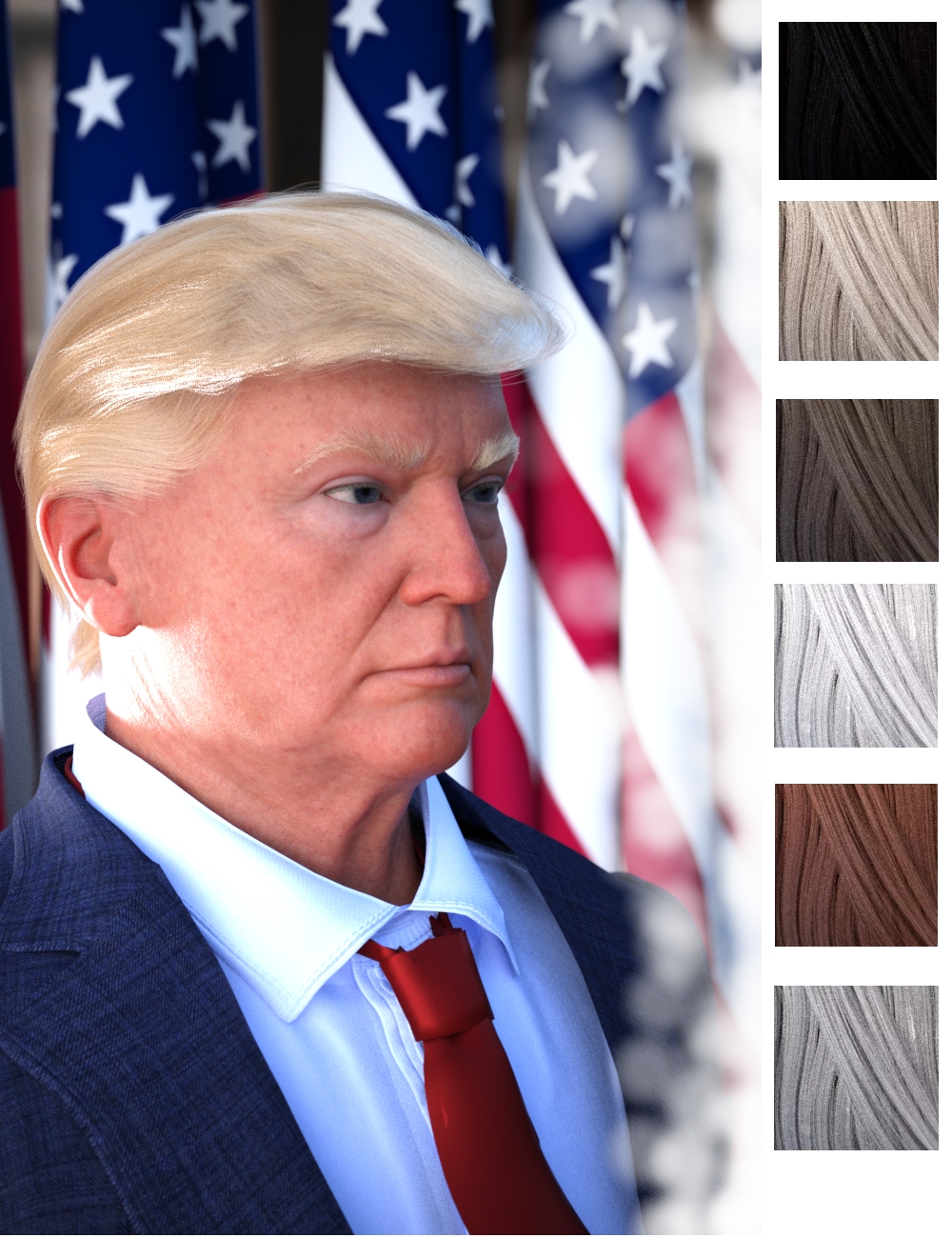 Solid Gold Hair for Genesis 9 | Daz 3D