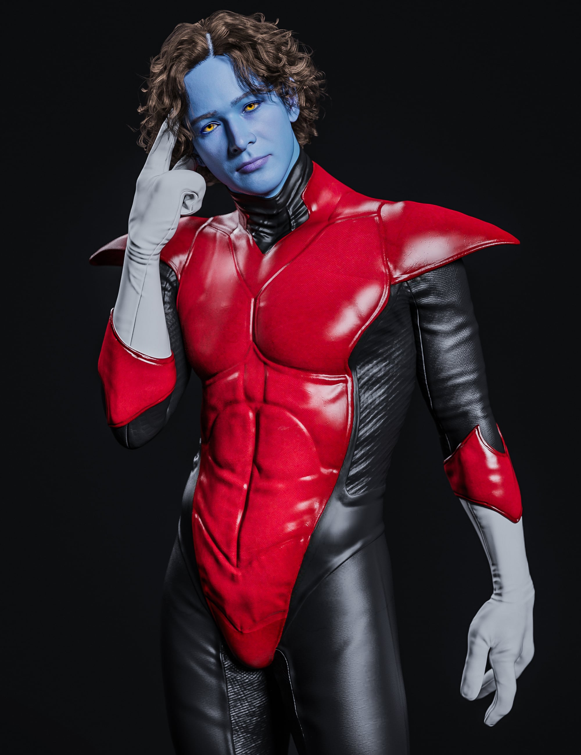 BW Night Hero Spandex Suit for Genesis 9 | Daz 3D