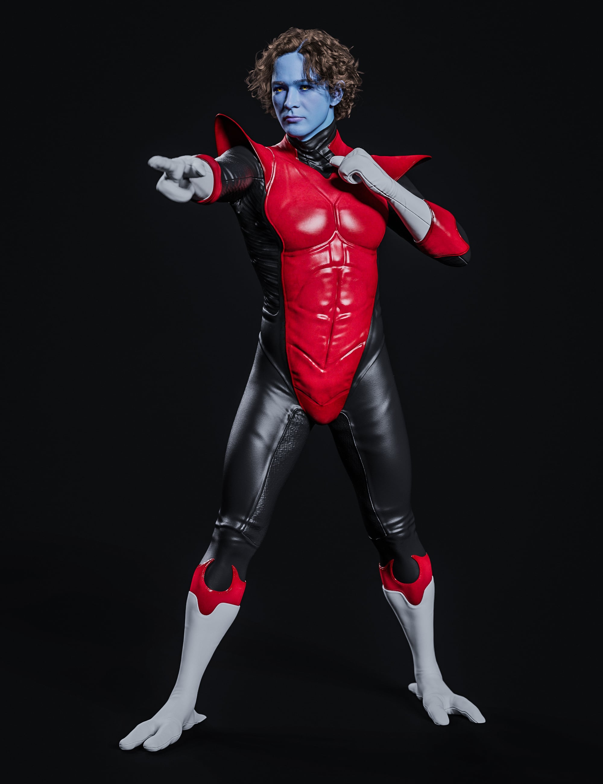 BW Night Hero Spandex Suit for Genesis 9 | Daz 3D