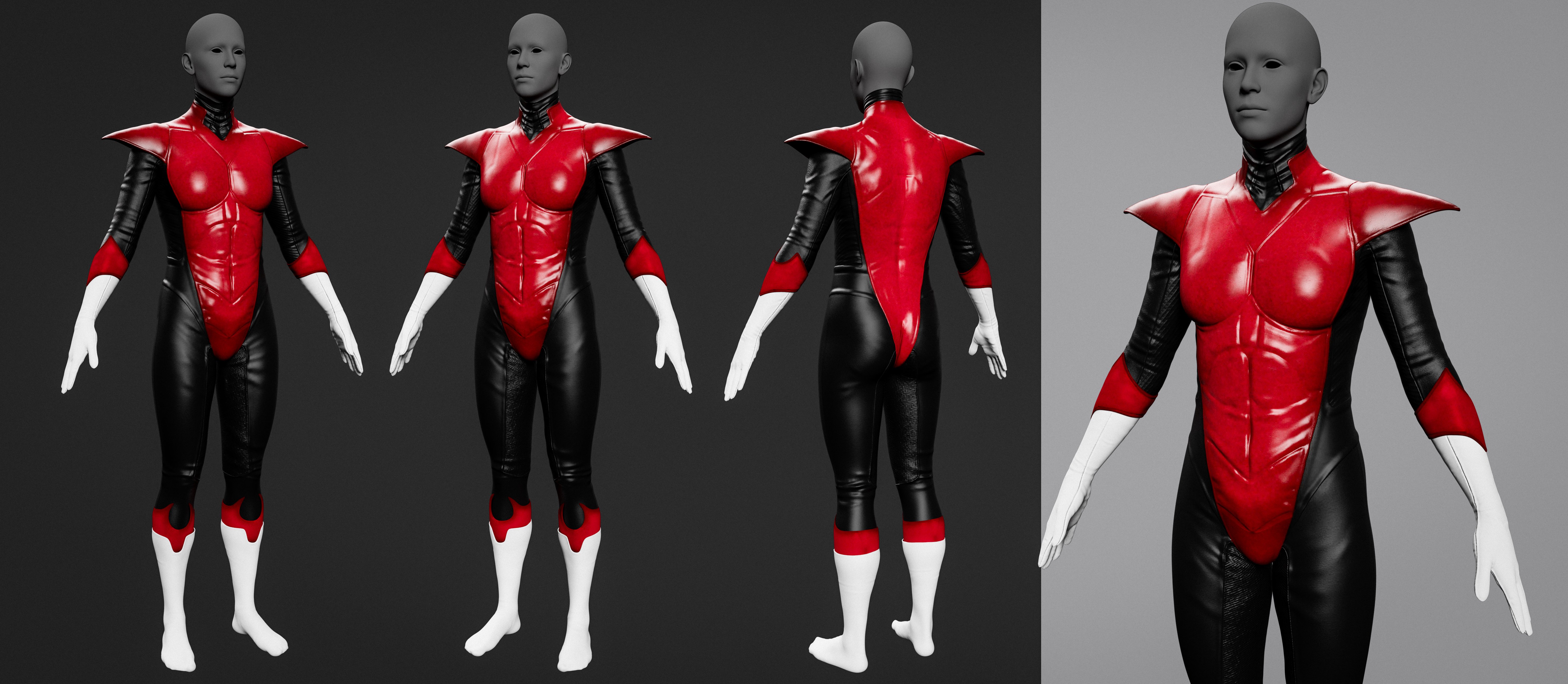 BW Night Hero Spandex Suit for Genesis 9 | Daz 3D