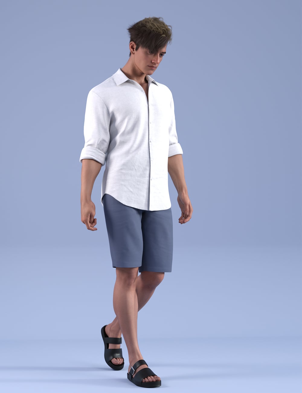 dForce HnC24 Men's Summer Outfit for Genesis 9 | Daz 3D