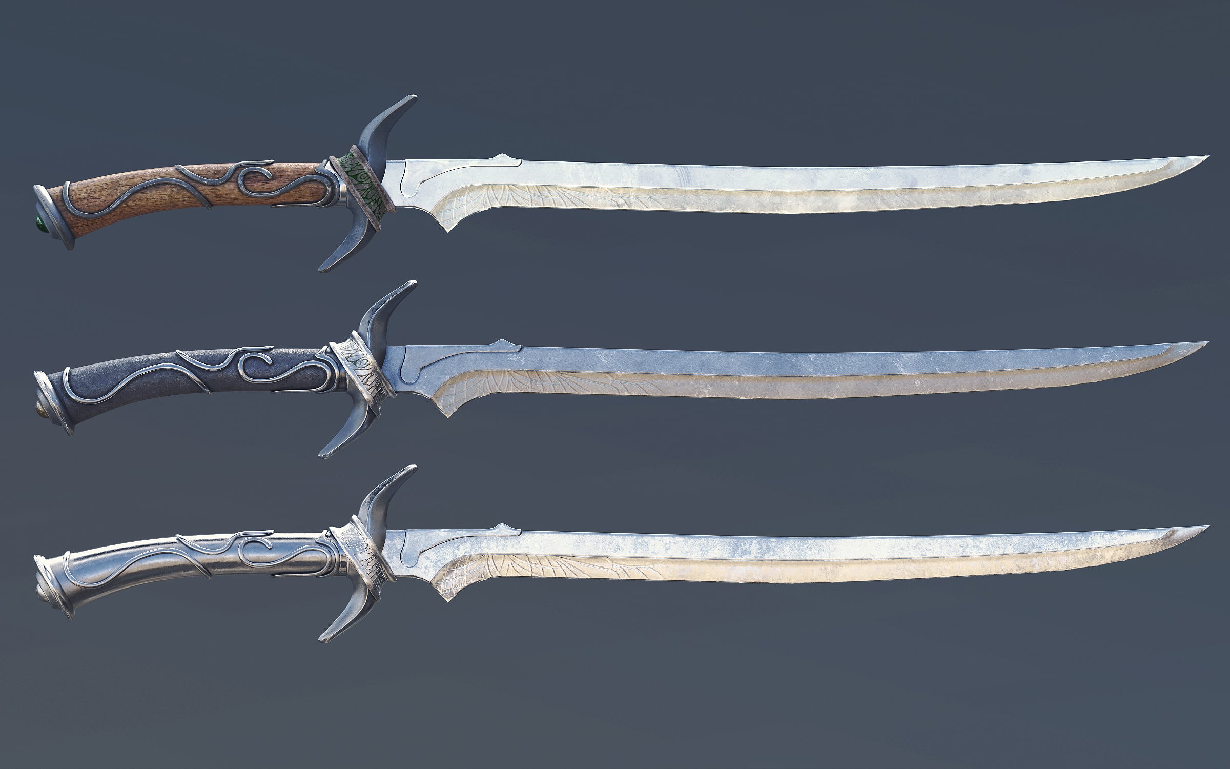 Steel Scimitar Blade for Genesis 9 | Daz 3D