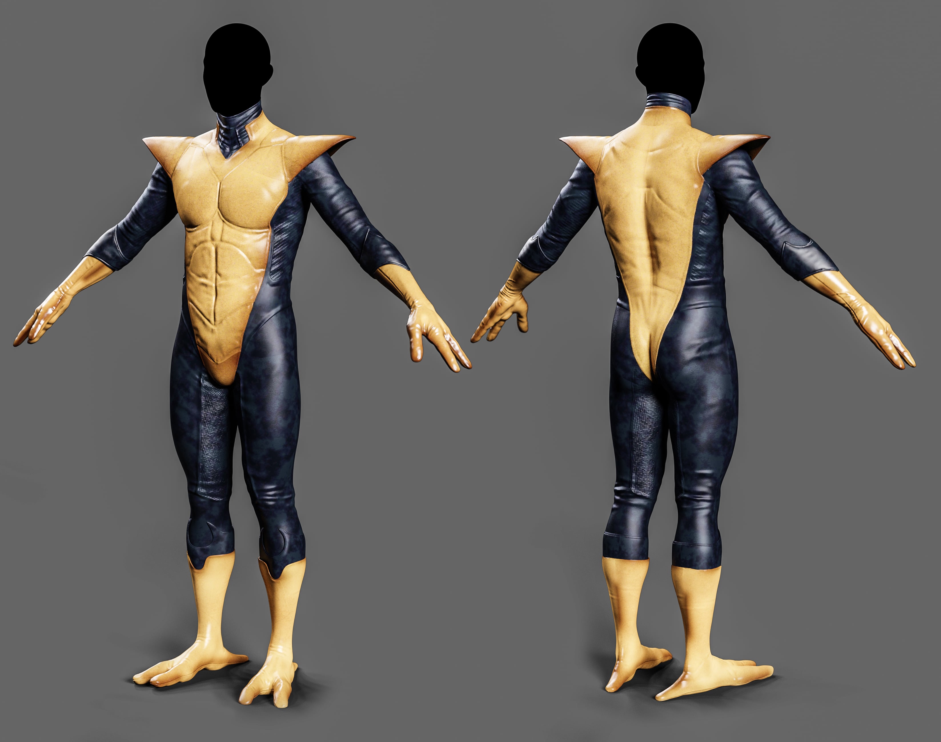 BW Night Hero Spandex Suit Textures Addon | Daz 3D