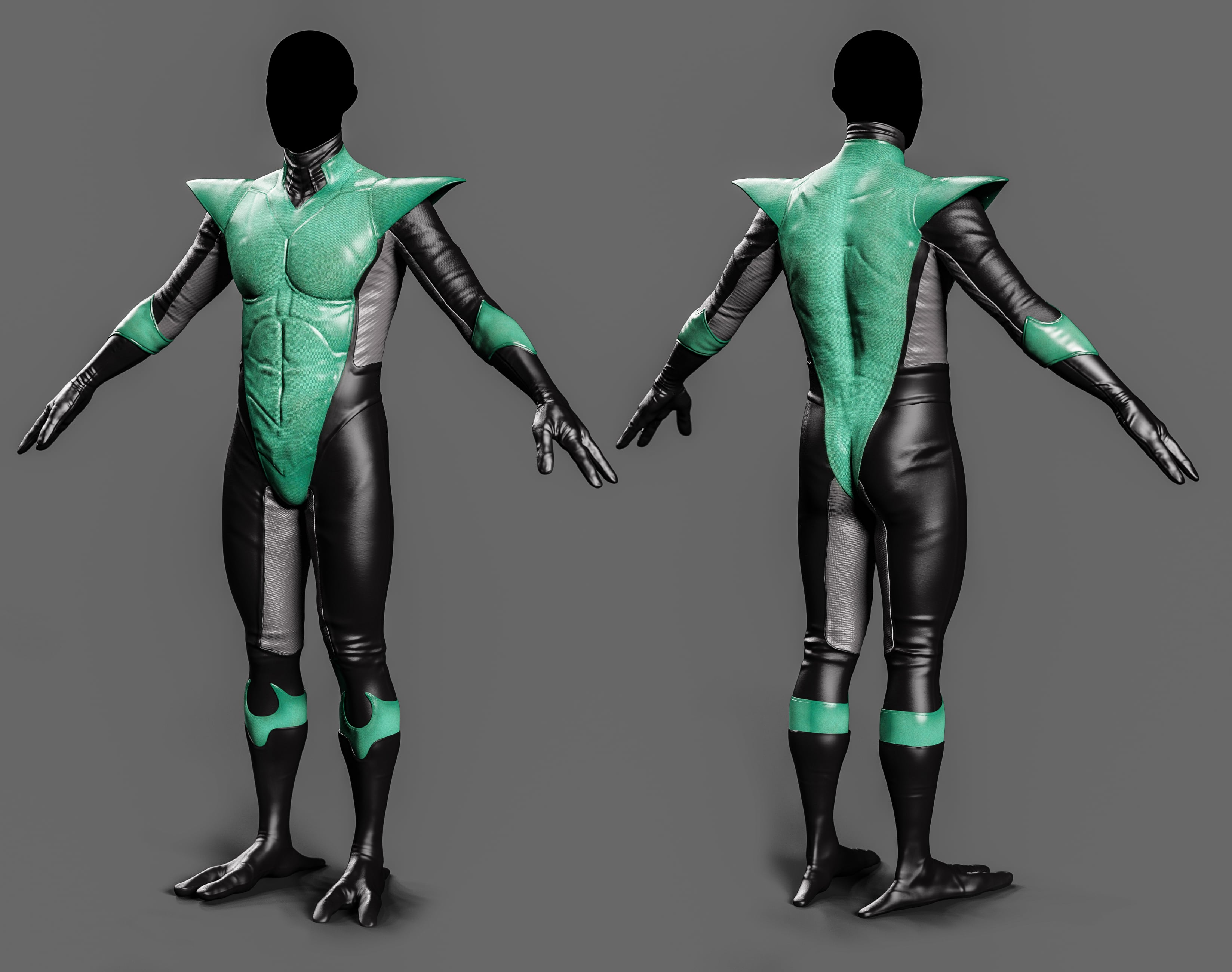 BW Night Hero Spandex Suit Textures Addon | Daz 3D