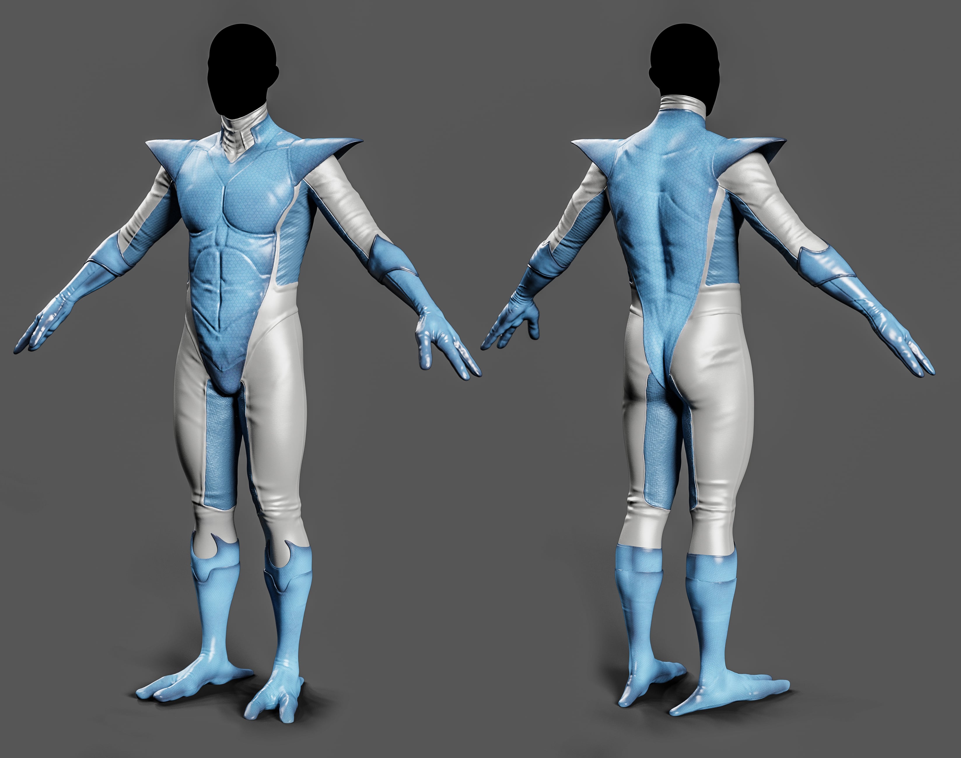 BW Night Hero Spandex Suit Textures Addon | Daz 3D