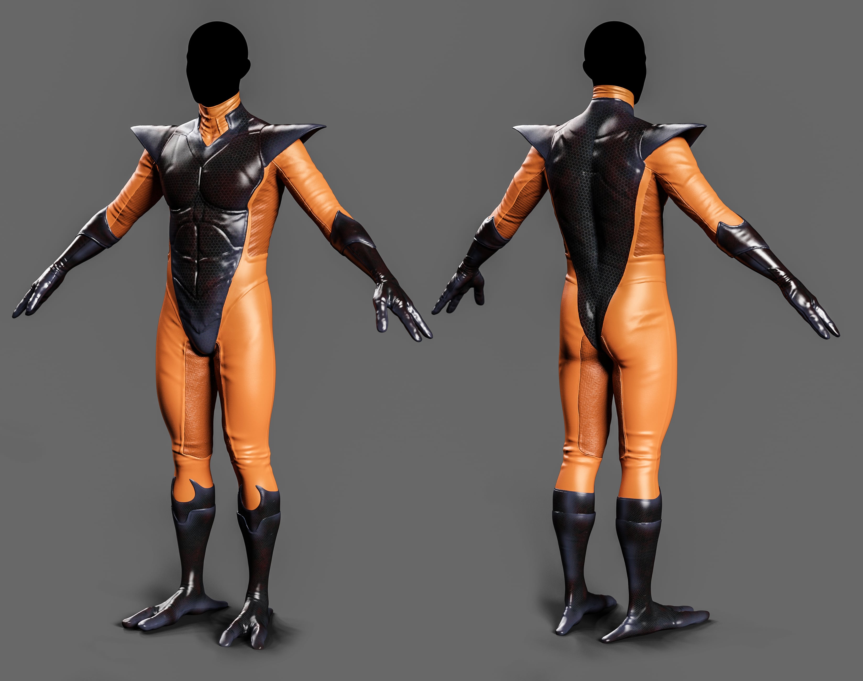 BW Night Hero Spandex Suit Textures Addon | Daz 3D