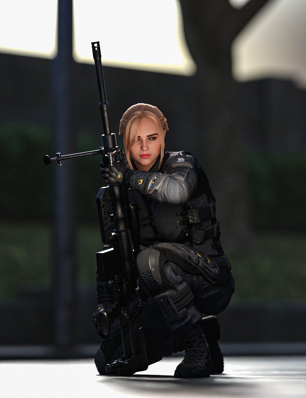 Poses for Army Weapon 02 for Genesis 8 and 9 | Daz 3D