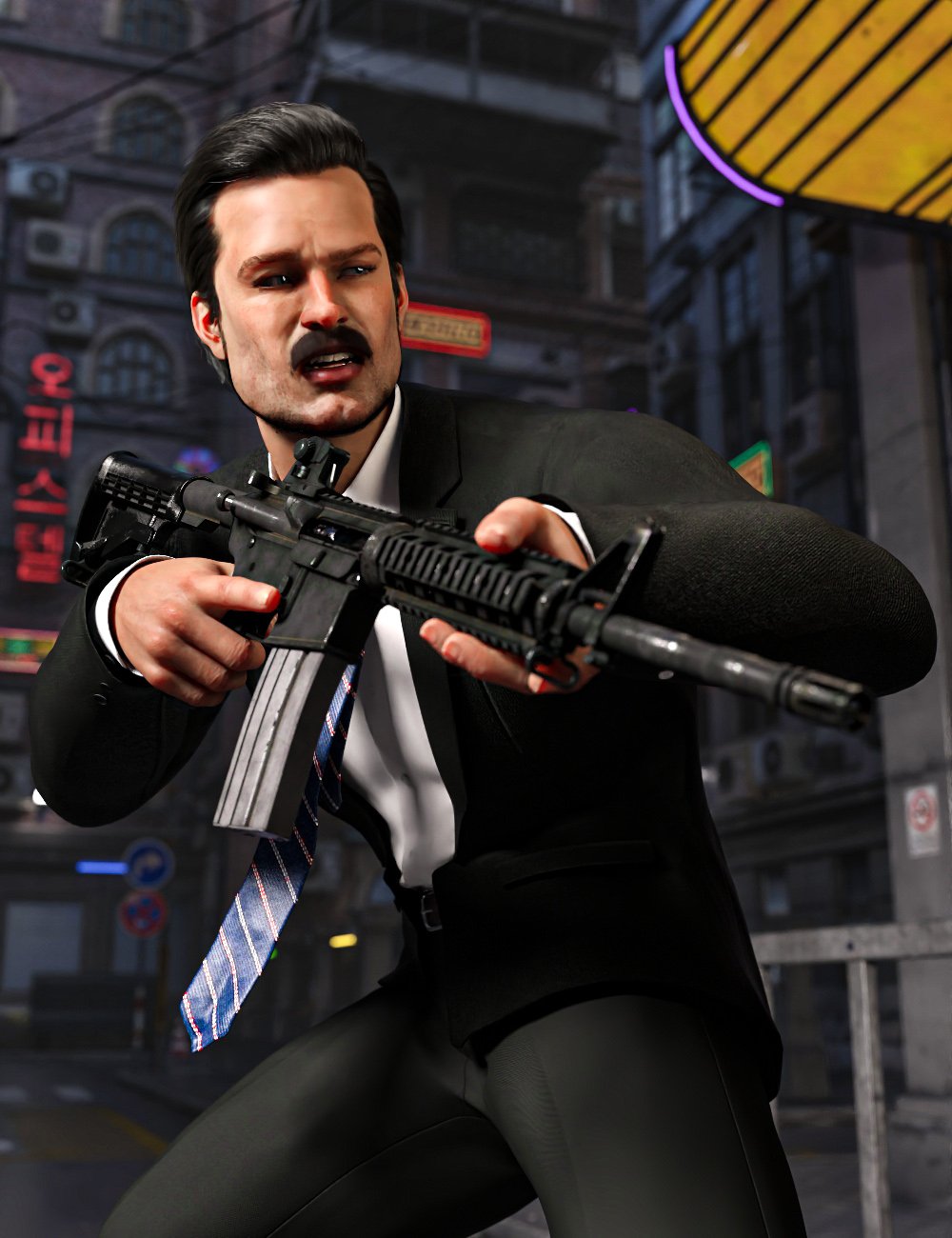 Poses for Army Weapon 02 for Genesis 8 and 9 | Daz 3D