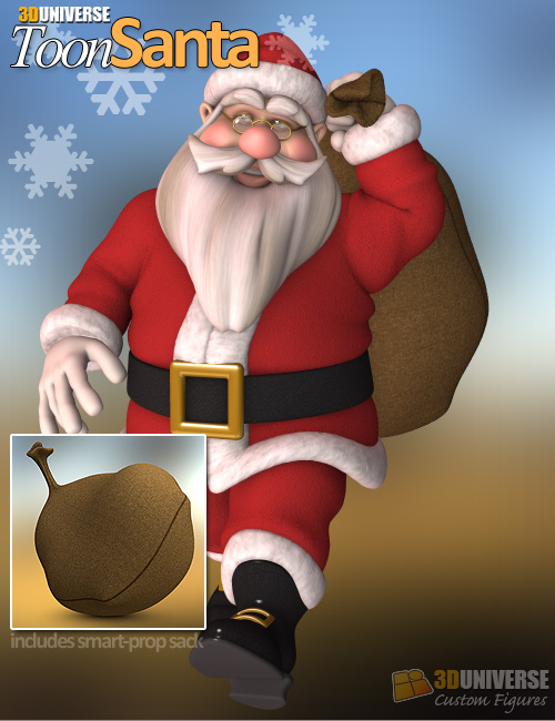 3D Universe Toon Santa | Daz 3D