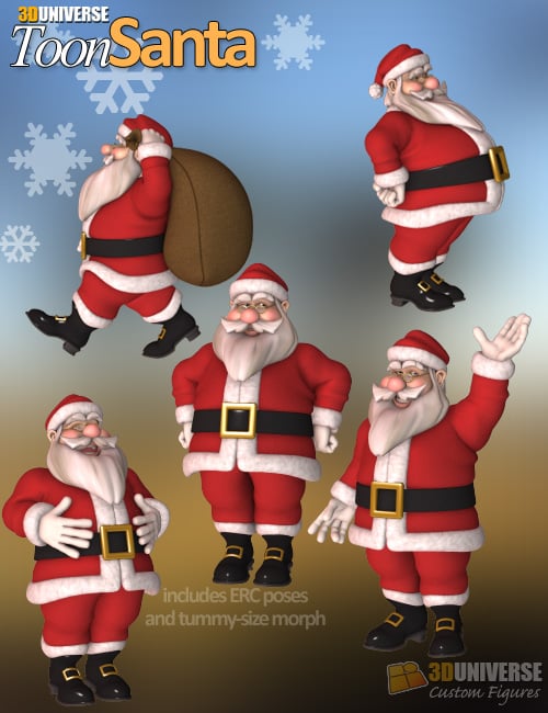 3D Universe Toon Santa | Daz 3D