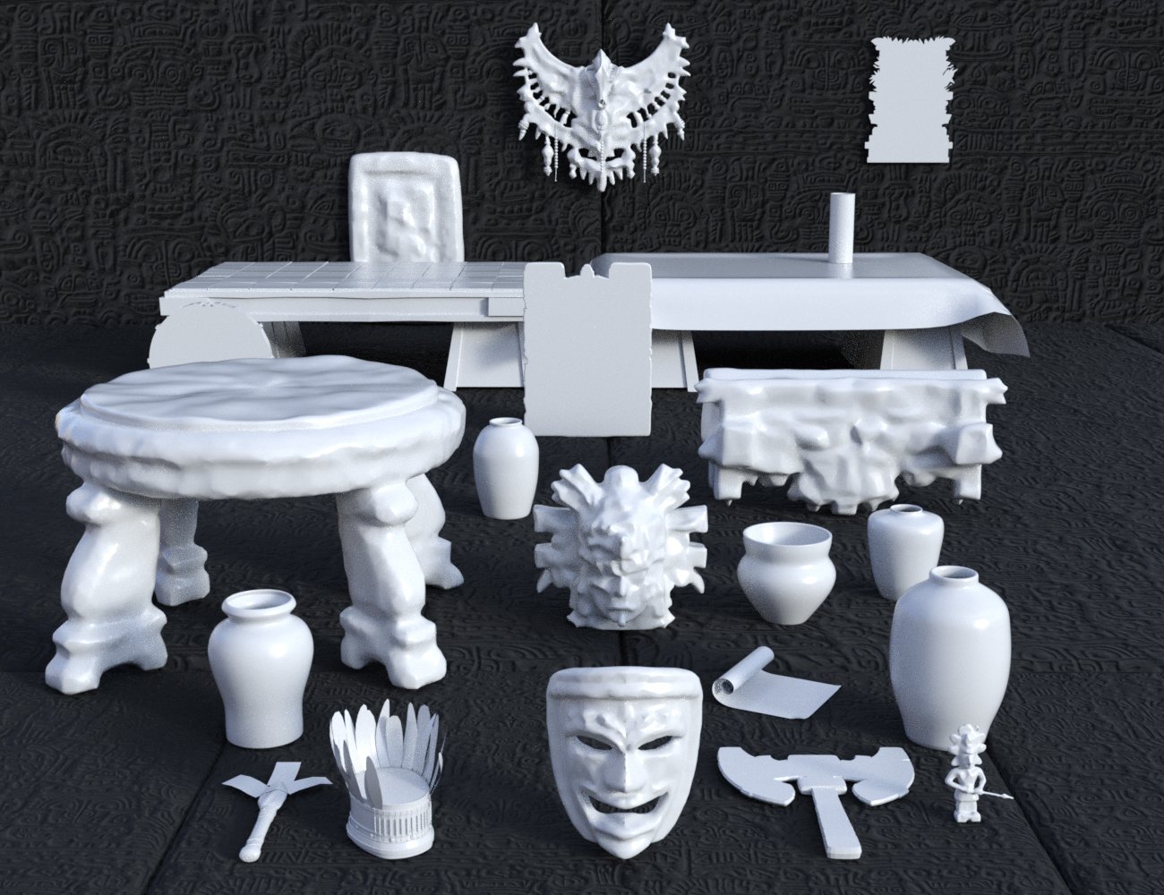 Mayan and Inca Props Bundle | Daz 3D
