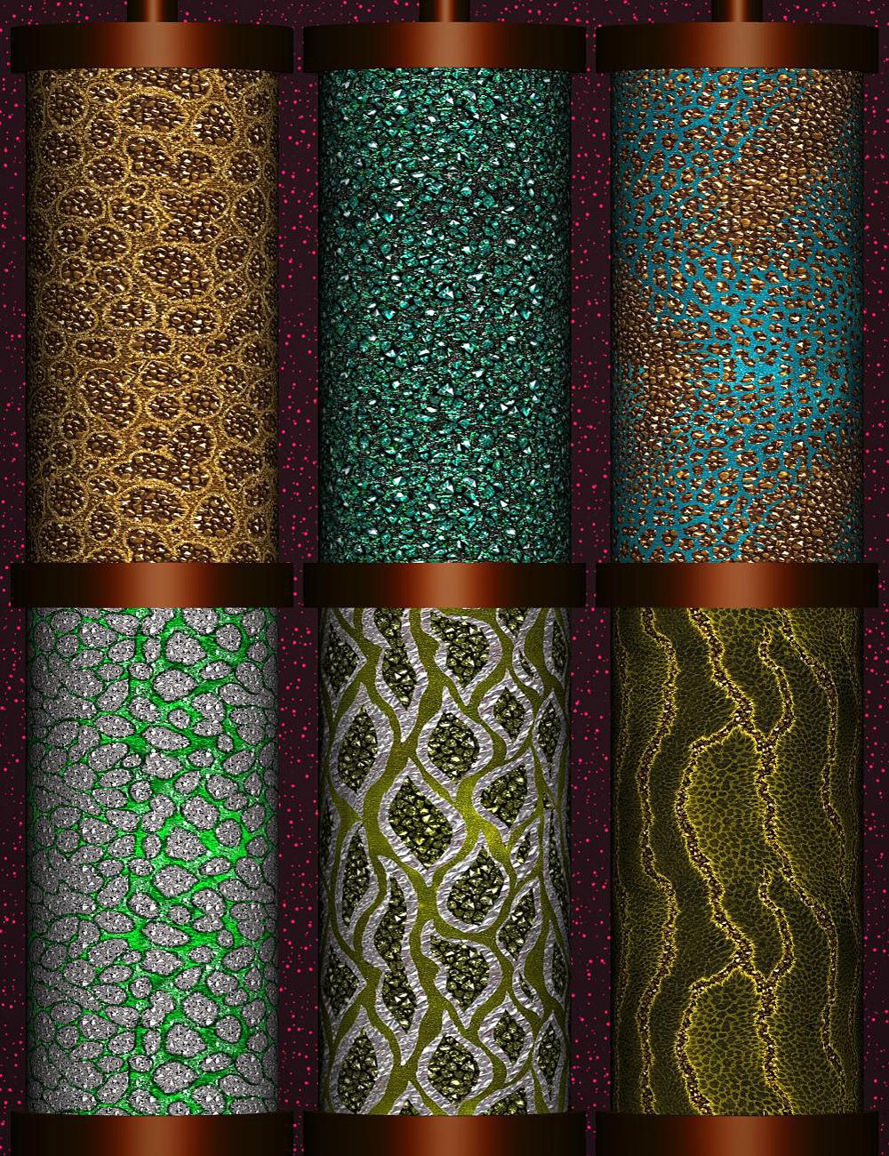 Animalistic Glitz Fabric Tiles Merchant Resource | Daz 3D