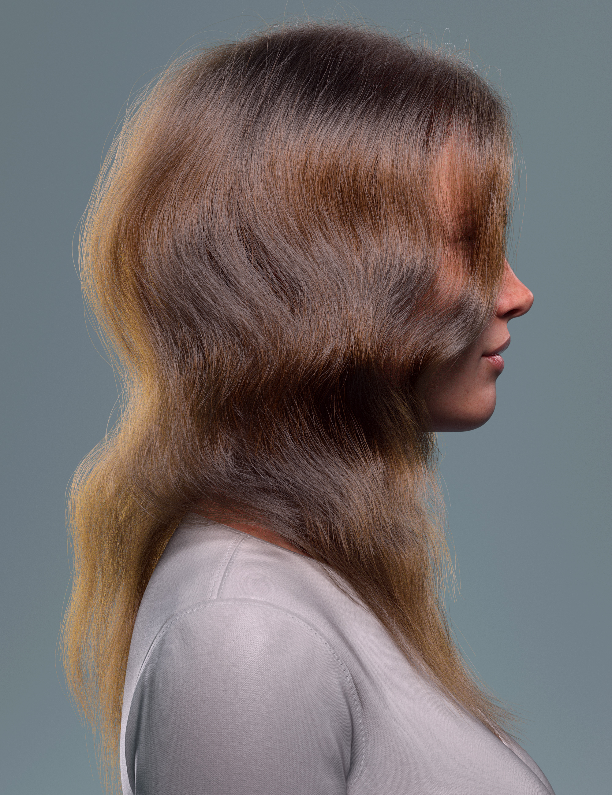 dForce Strand-Based Glamorous Wavy Style Hair for Genesis 9 | Daz 3D