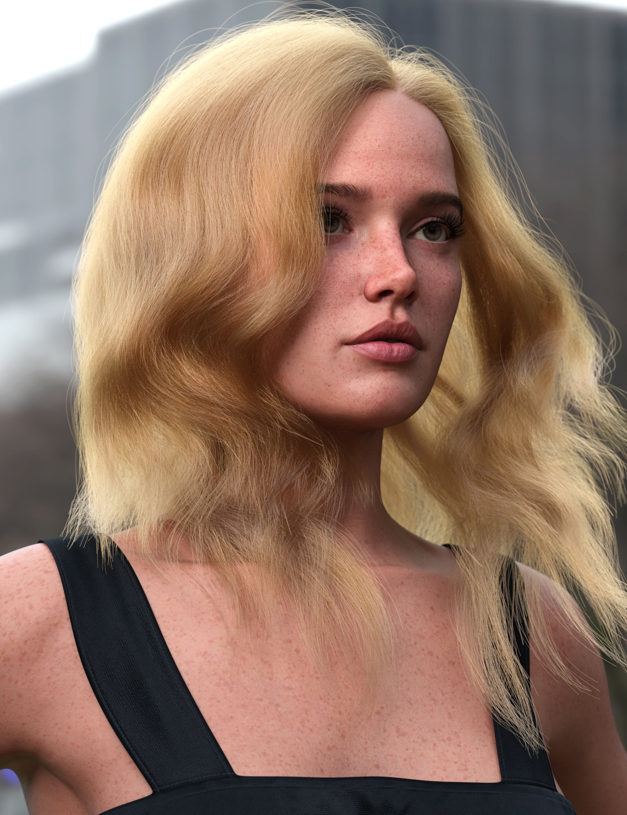 dForce Strand-Based Glamorous Wavy Style Hair for Genesis 9 | Daz 3D