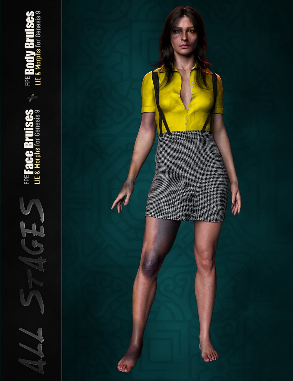 FPE Body Bruises LIE and Morphs for Genesis 9 | Daz 3D