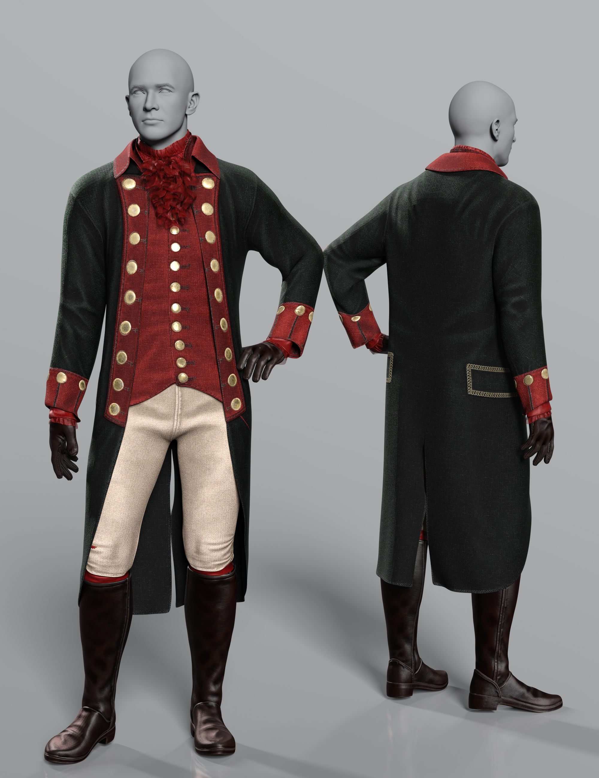 dForce Founding Fathers Outfit Texture Add-On | Daz 3D