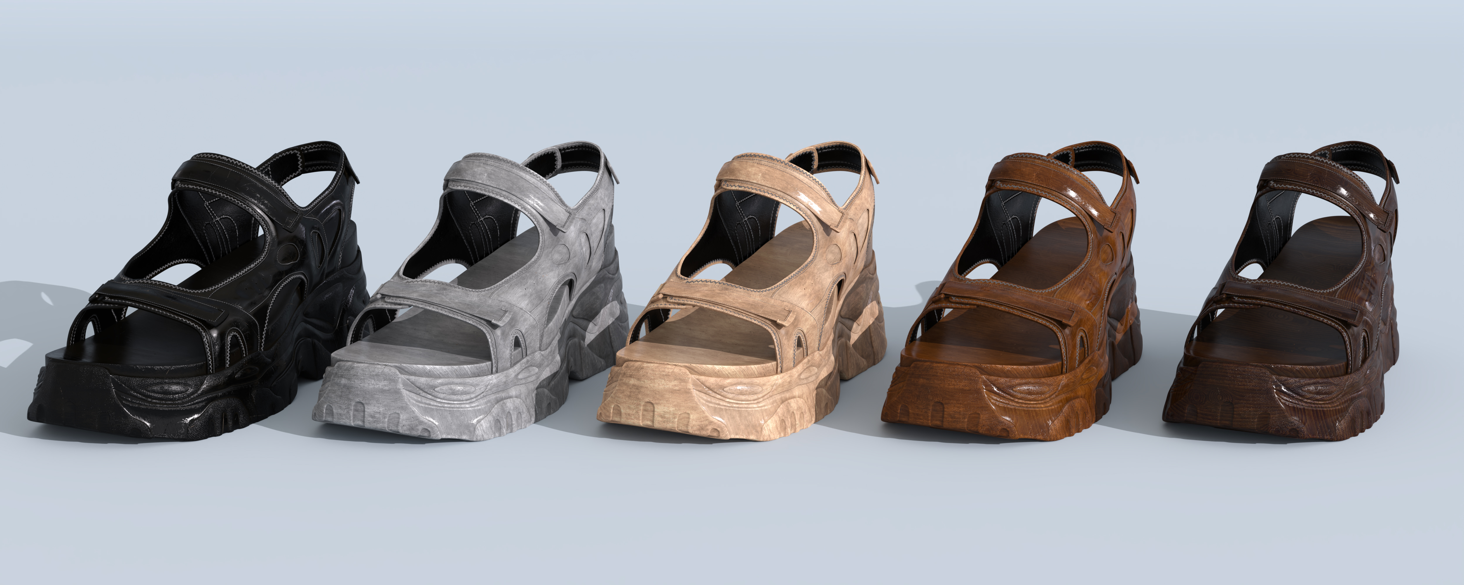 Textras For Zaelie Wedge Sandals | Daz 3D