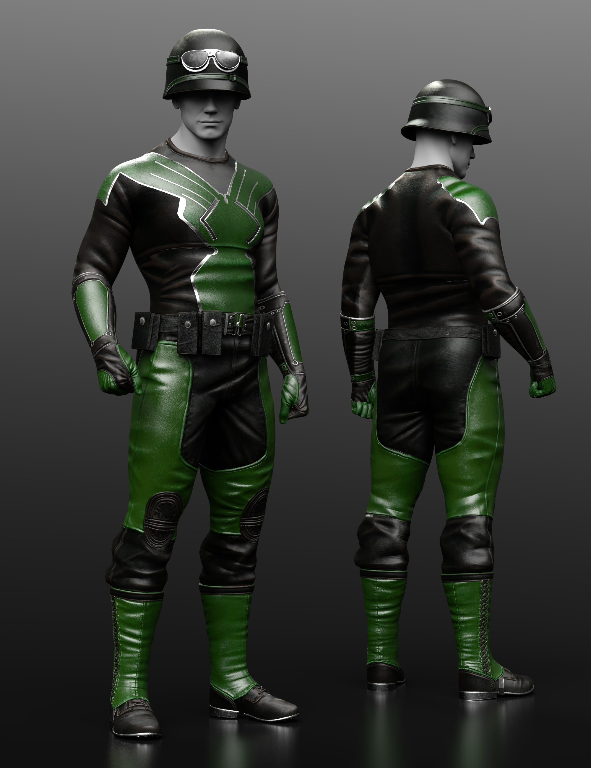 dForce Superhero Outfit Add-On | Daz 3D