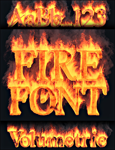 Fire Font - Volumetric Flame Text for Daz Studio | Daz 3D