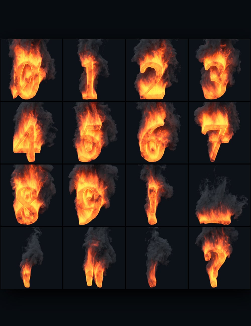 Fire Font - Volumetric Flame Text for Daz Studio | Daz 3D