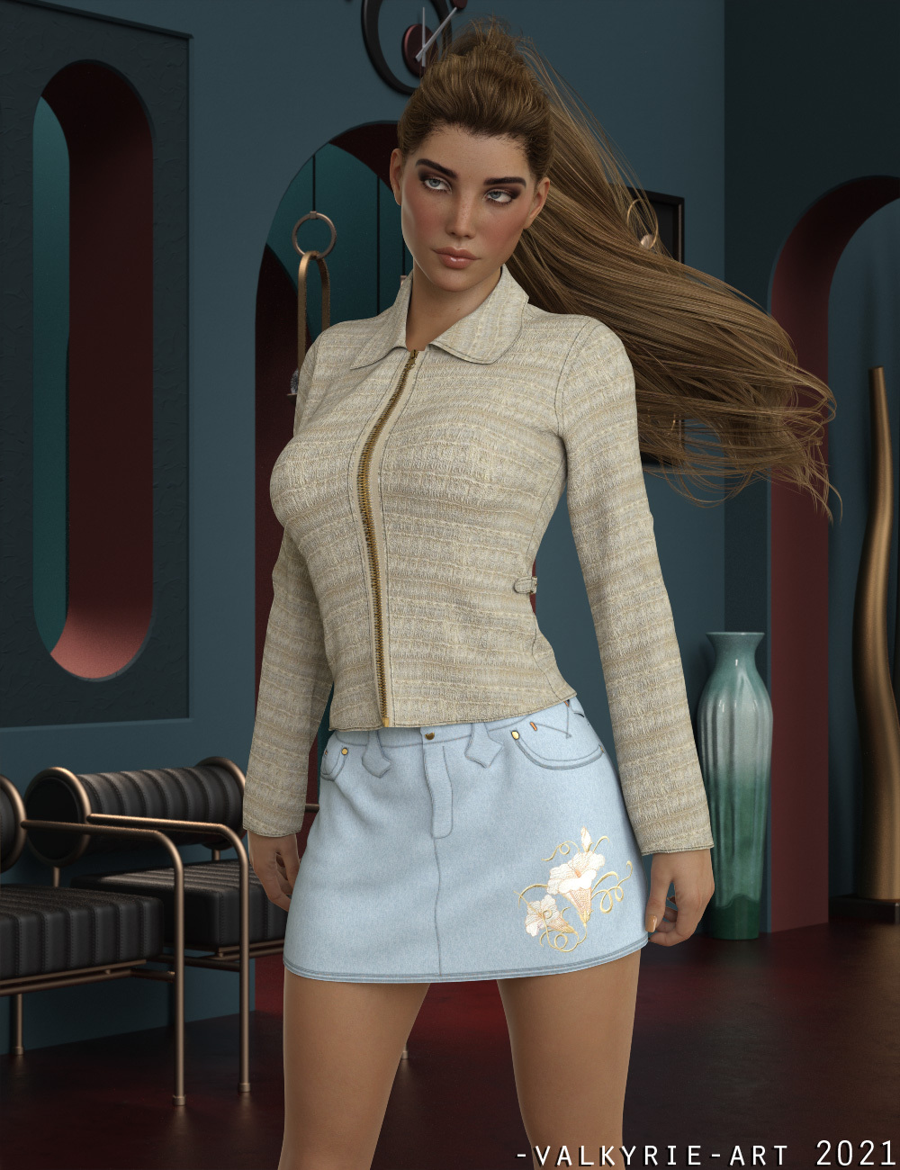 InStyle - dForce Jennifer style clothing for G8F | Daz 3D