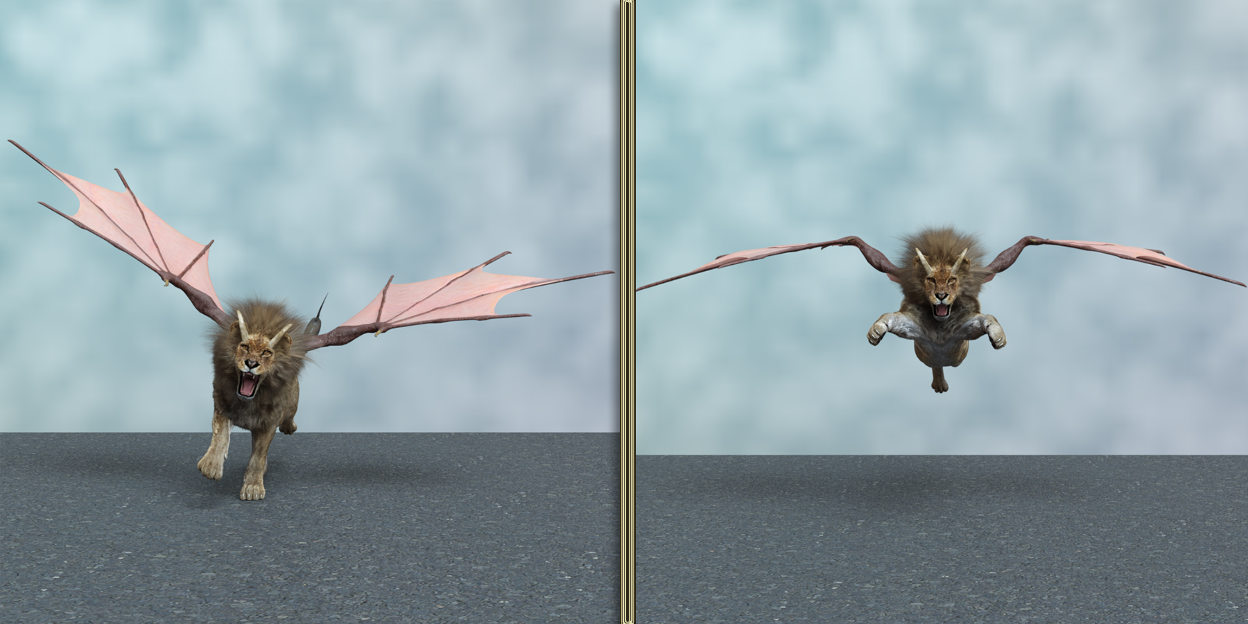 Manticore Cat Hierarchical and Wearable Poses | Daz 3D