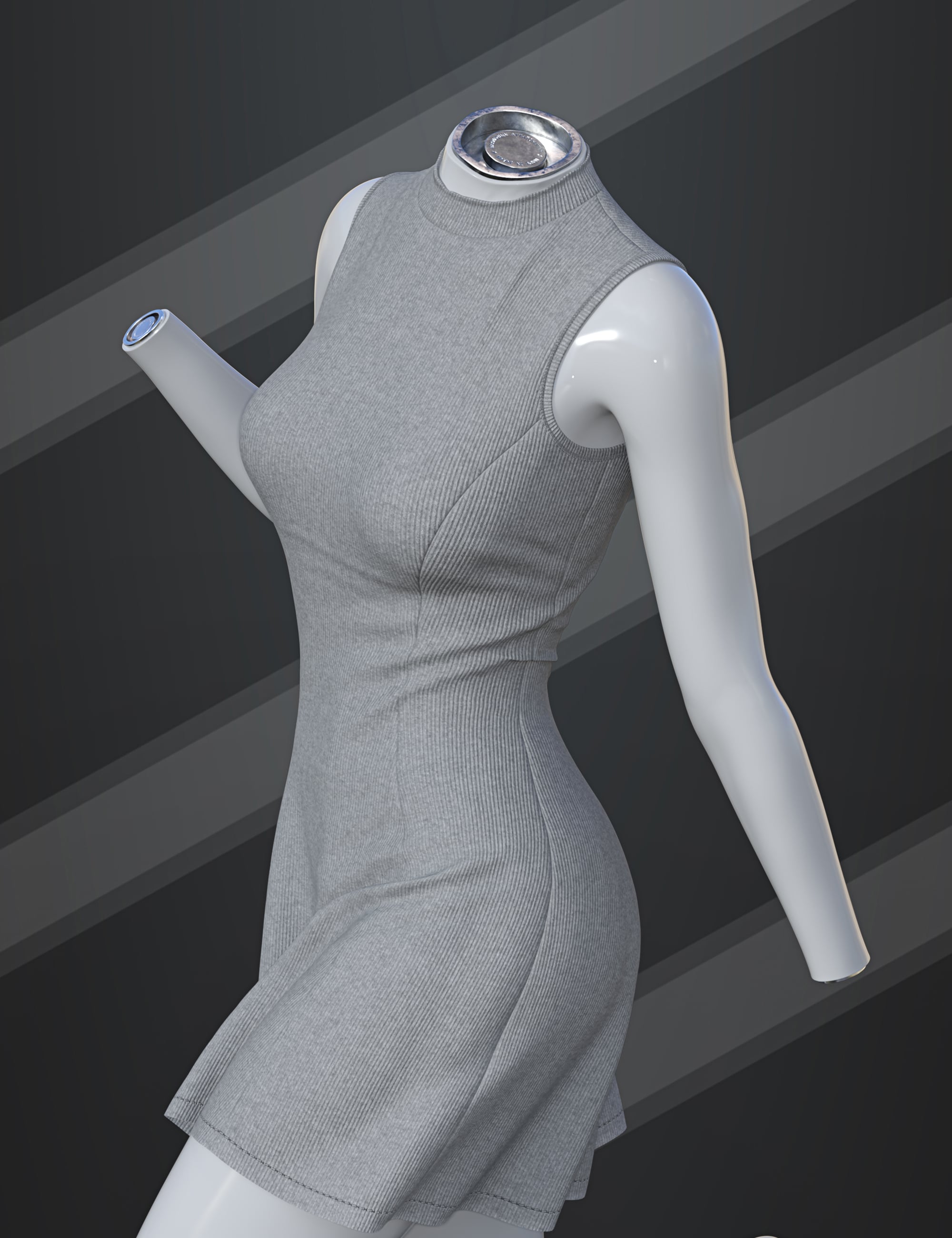 dForce SU Knit Dress for Genesis 9, 8.1, and 8 Female | Daz 3D