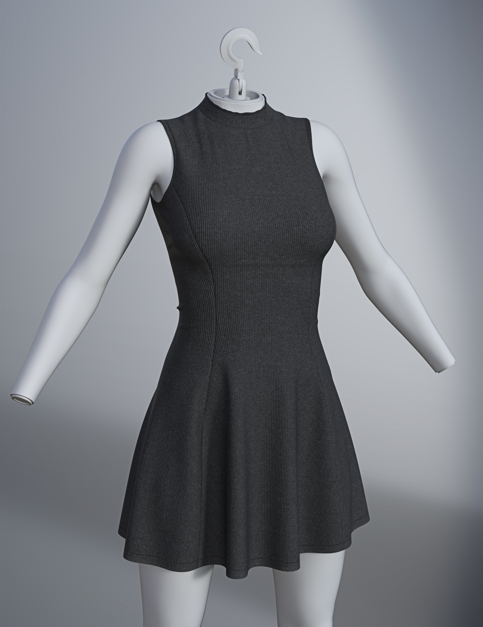 dForce SU Knit Dress for Genesis 9, 8.1, and 8 Female | Daz 3D