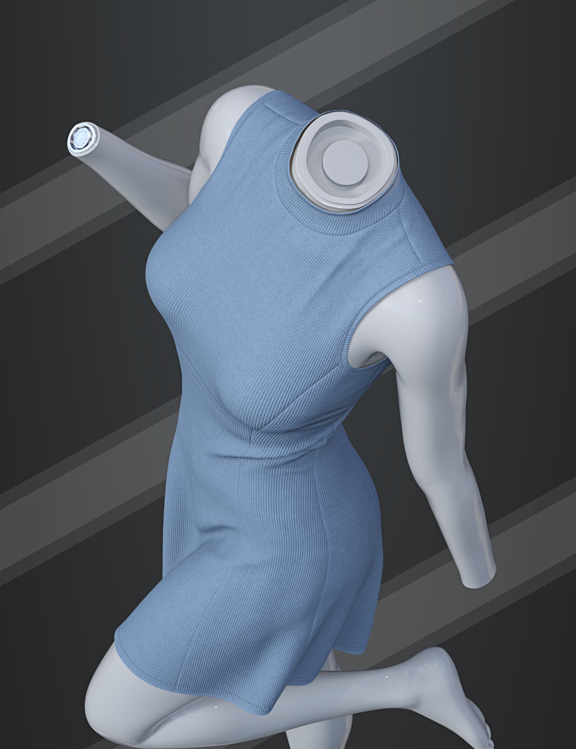 dForce SU Knit Dress for Genesis 9, 8.1, and 8 Female | Daz 3D