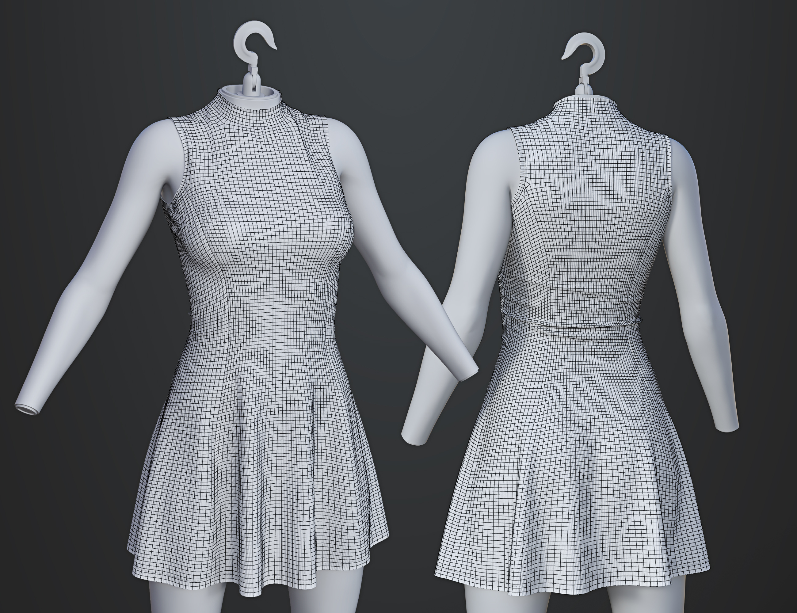dForce SU Knit Dress for Genesis 9, 8.1, and 8 Female | Daz 3D