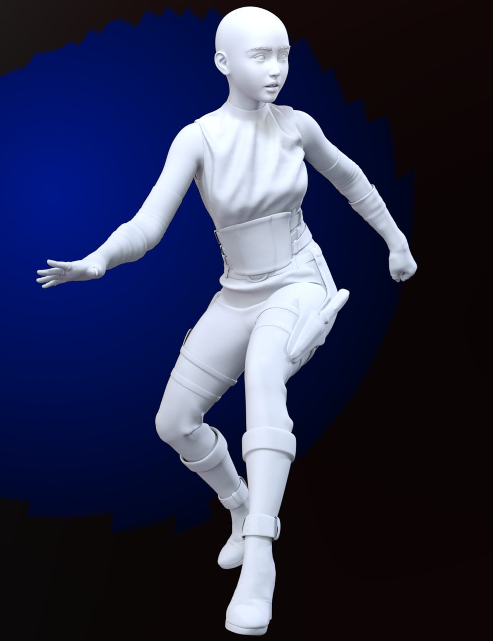 dForce Assassin Fighter Outfit for Genesis 9 | Daz 3D