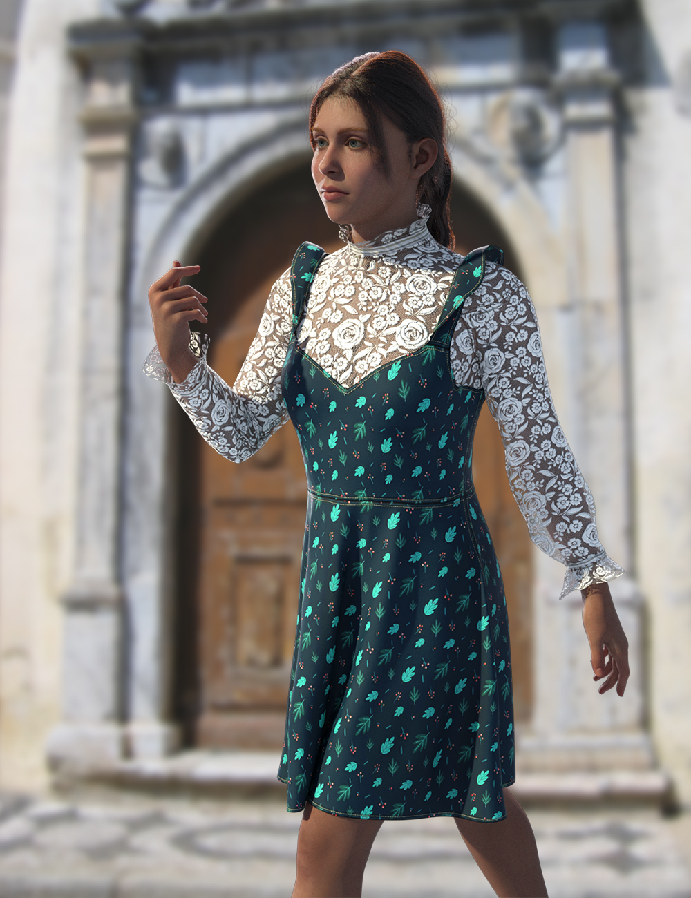 dForce Dreamy Daisy Outfit for Genesis 9 | Daz 3D